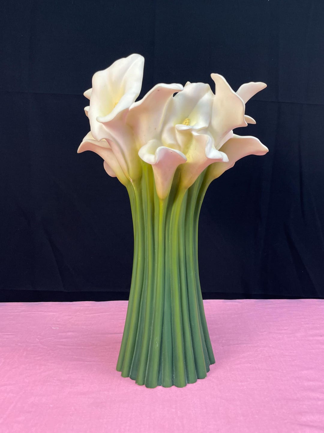Calla Lily Floral Sculpture Vase – Artist-signed Resin Bouquet #301 - Etsy