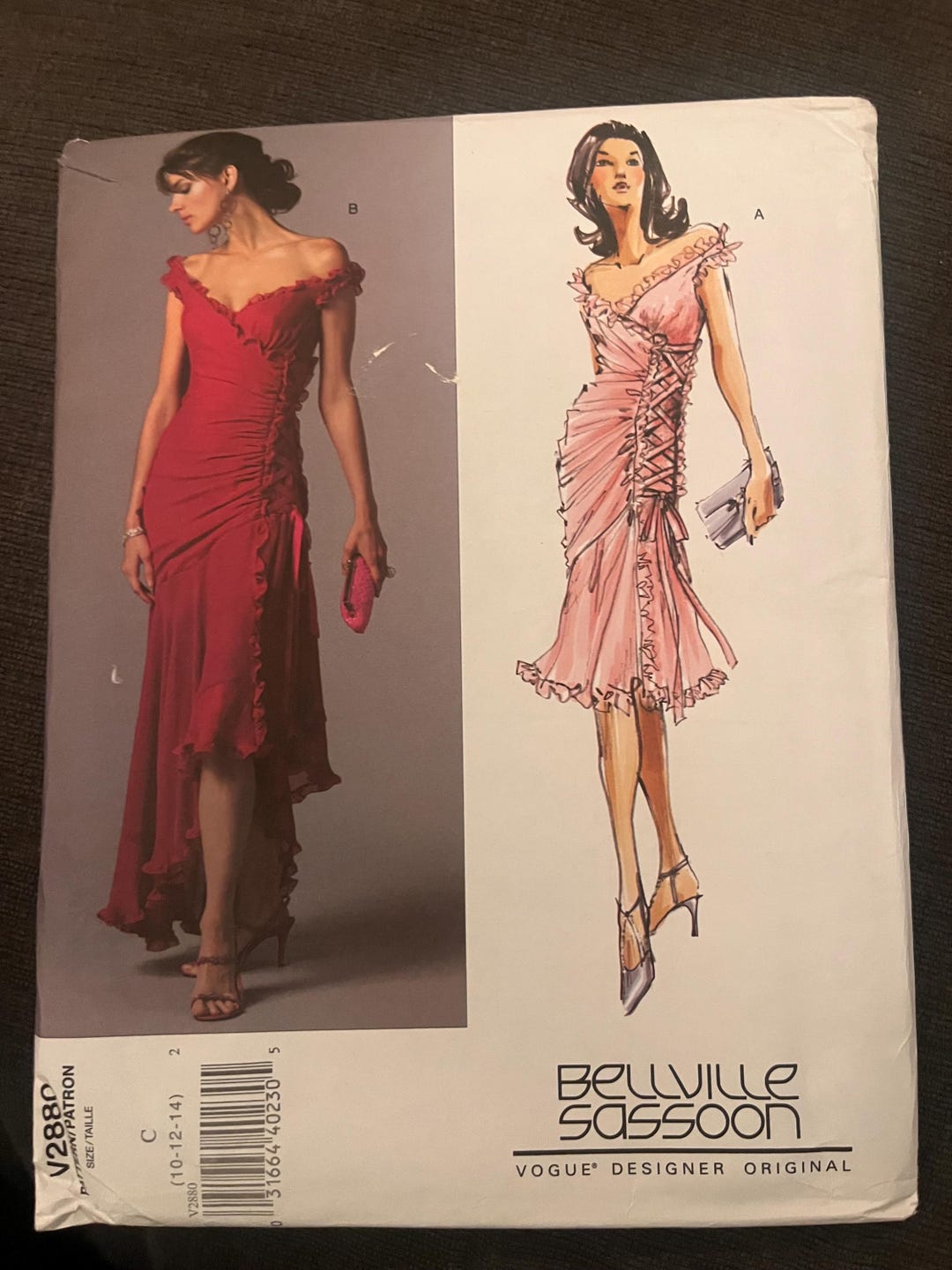V2880 Vogue | Bellville Sassoon L Vogue Designer Original | Size C 10 ...