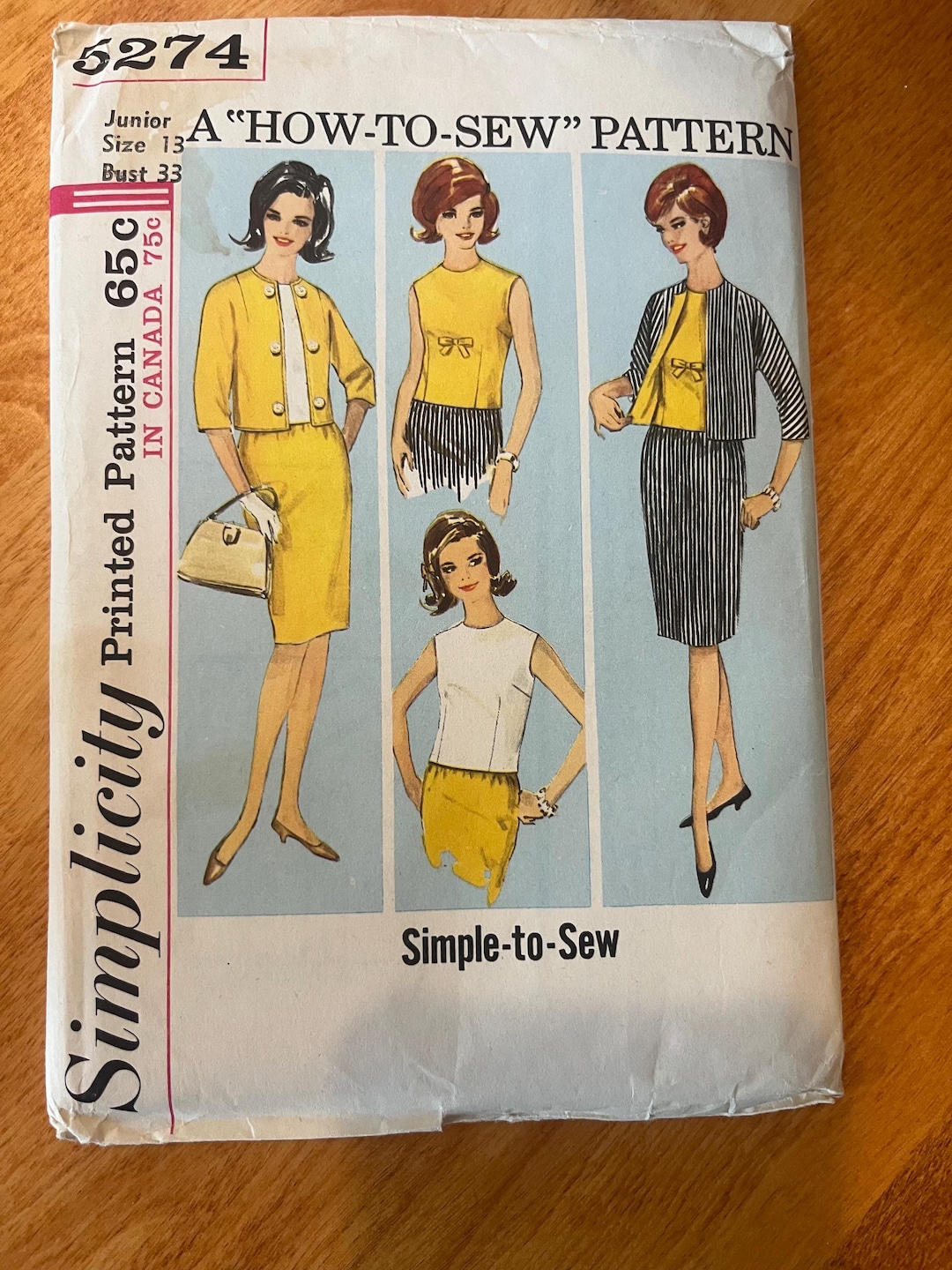 Vintage 1963 Simplicity 5274 Sewing Pattern: Women's Suit, Jacket ...