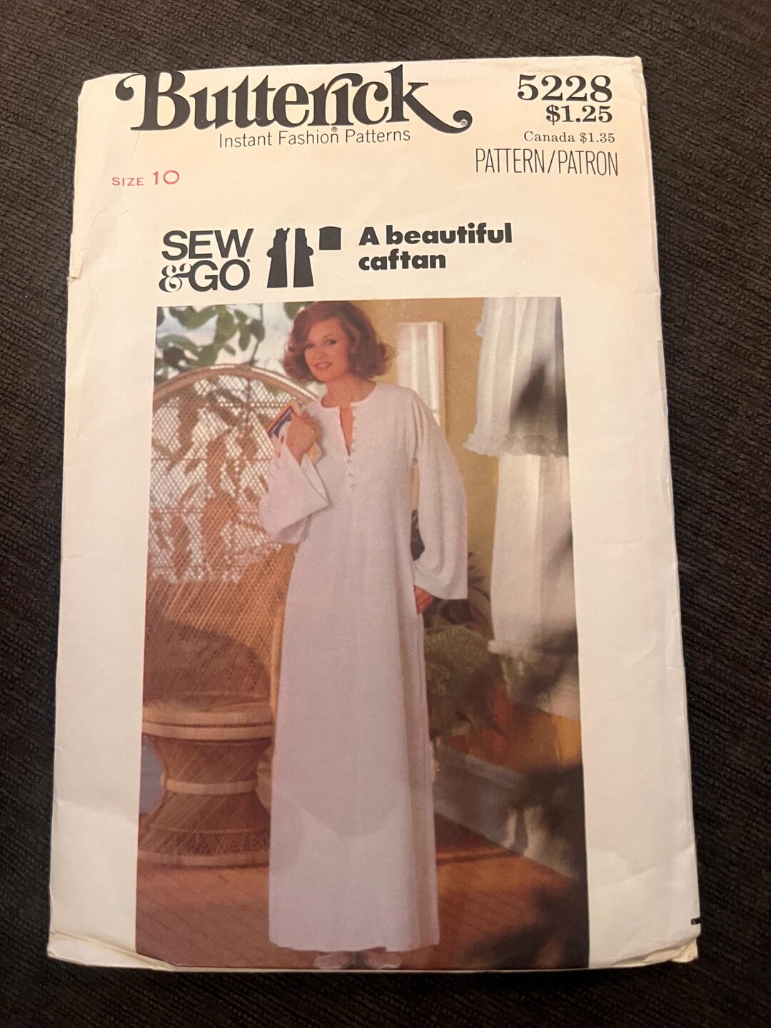Butterick 5228 | Vintage Sewing Pattern | 1971 | Beach Coverup | Caftan ...