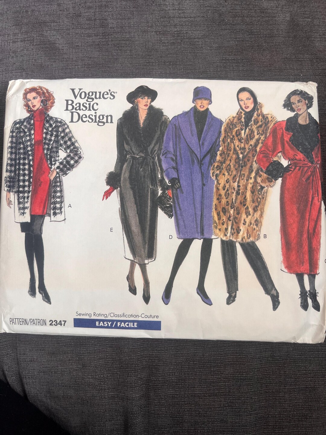Vogue Basic Design. | Vintage Sewing | Pattern 2347 | Misses Coat ...