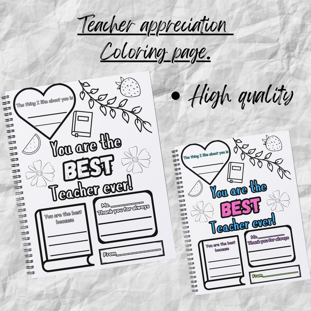 Teacher Appreciation Coloring Pages Printables,best Teacher Card,thank ...