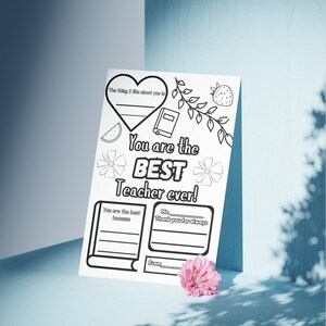 Teacher Appreciation Coloring Pages Printables,best Teacher Card,thank ...