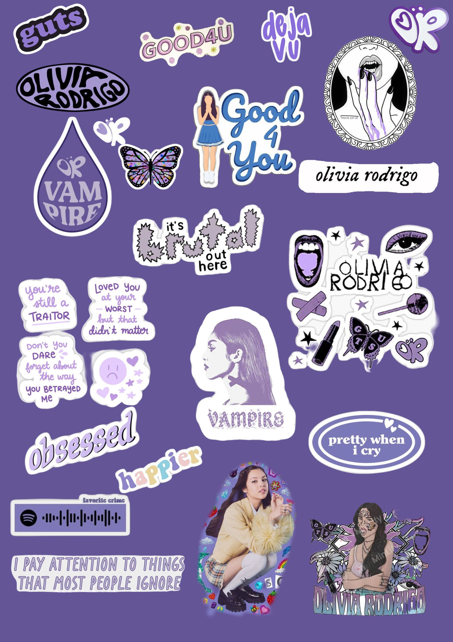 Olivia Rodrigo png Digitaldruck, 70 png Design für T Shirt, Hoodie ...