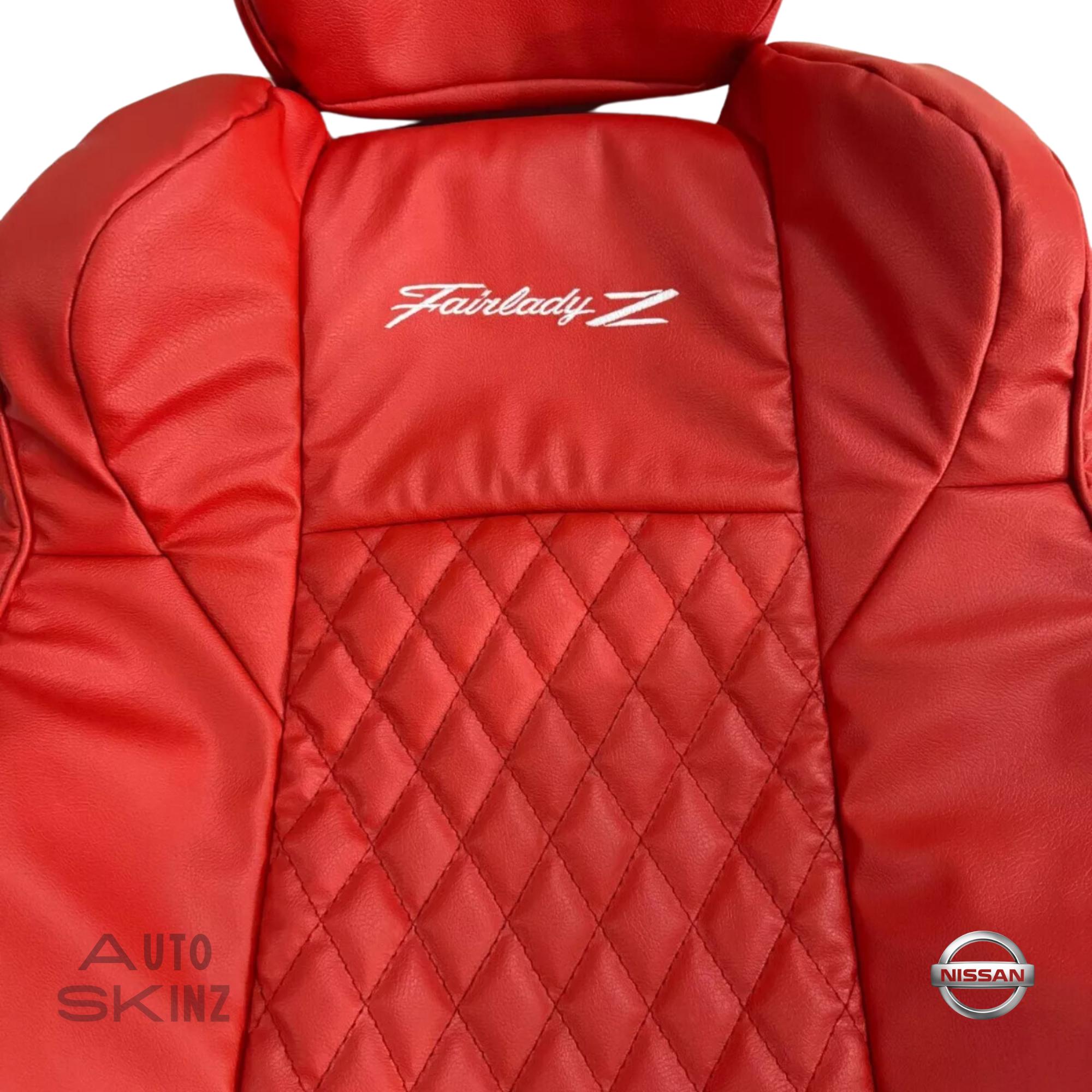 Red Leather Car Seat Covers: Custom Fit Nissan 350Z (2003-2008) - Etsy