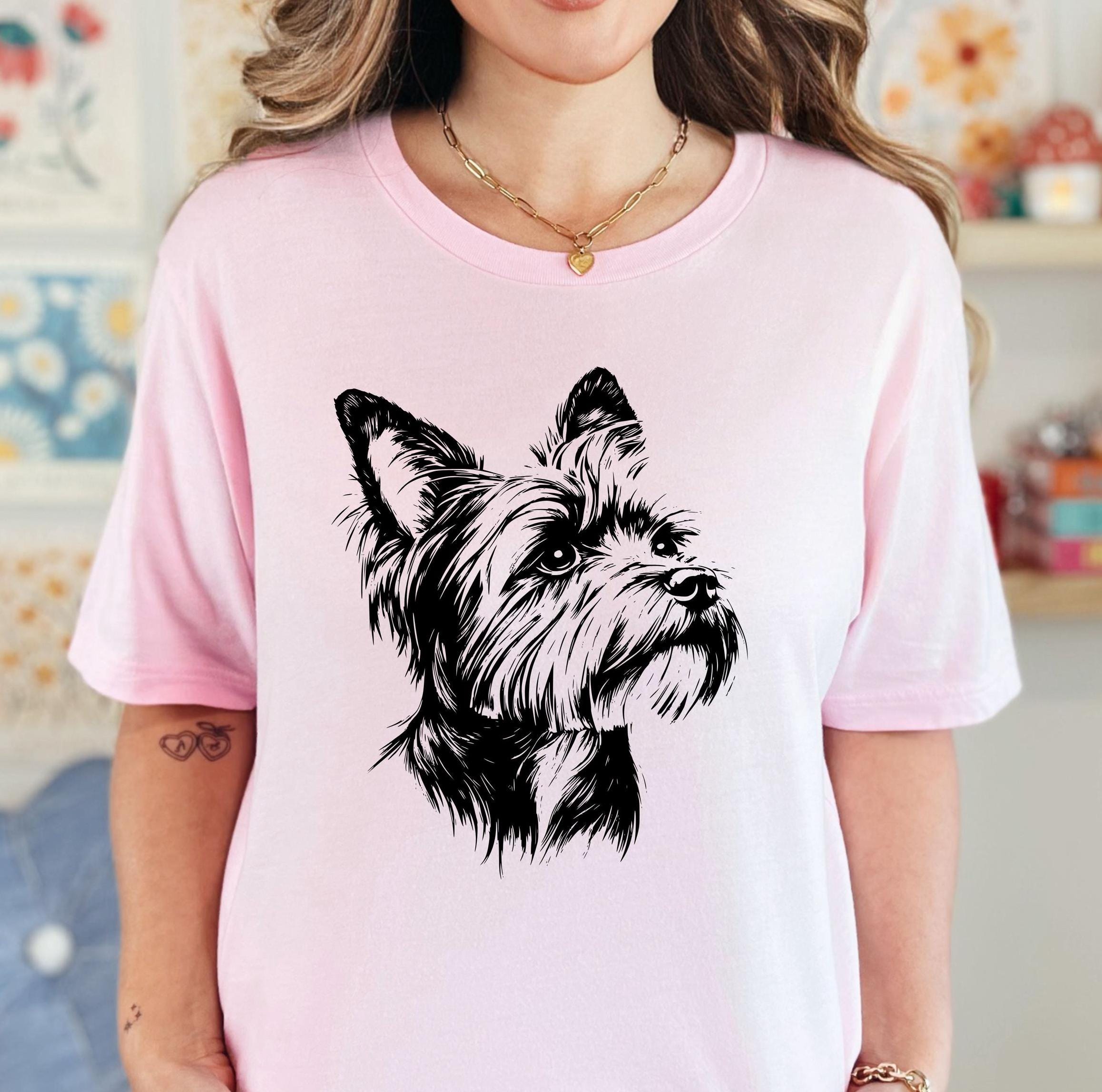 Yorkie Digital Portrait Dog Design Memorial Gift Memory Art Puppy ...