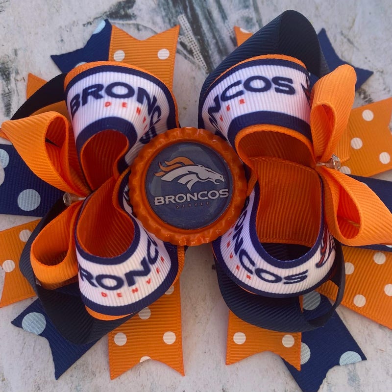 Broncos Hair Bow - Etsy