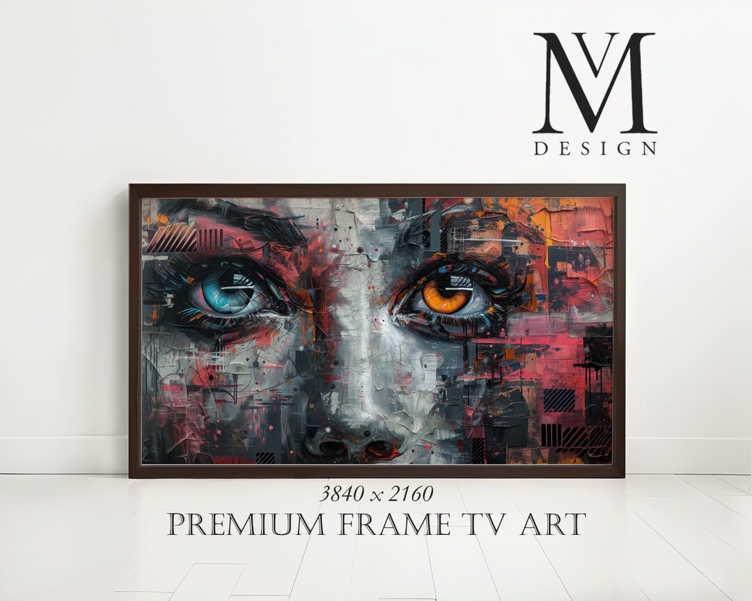 Abstract Eye Artwork Digital Download, Textured Oil Painting for ...