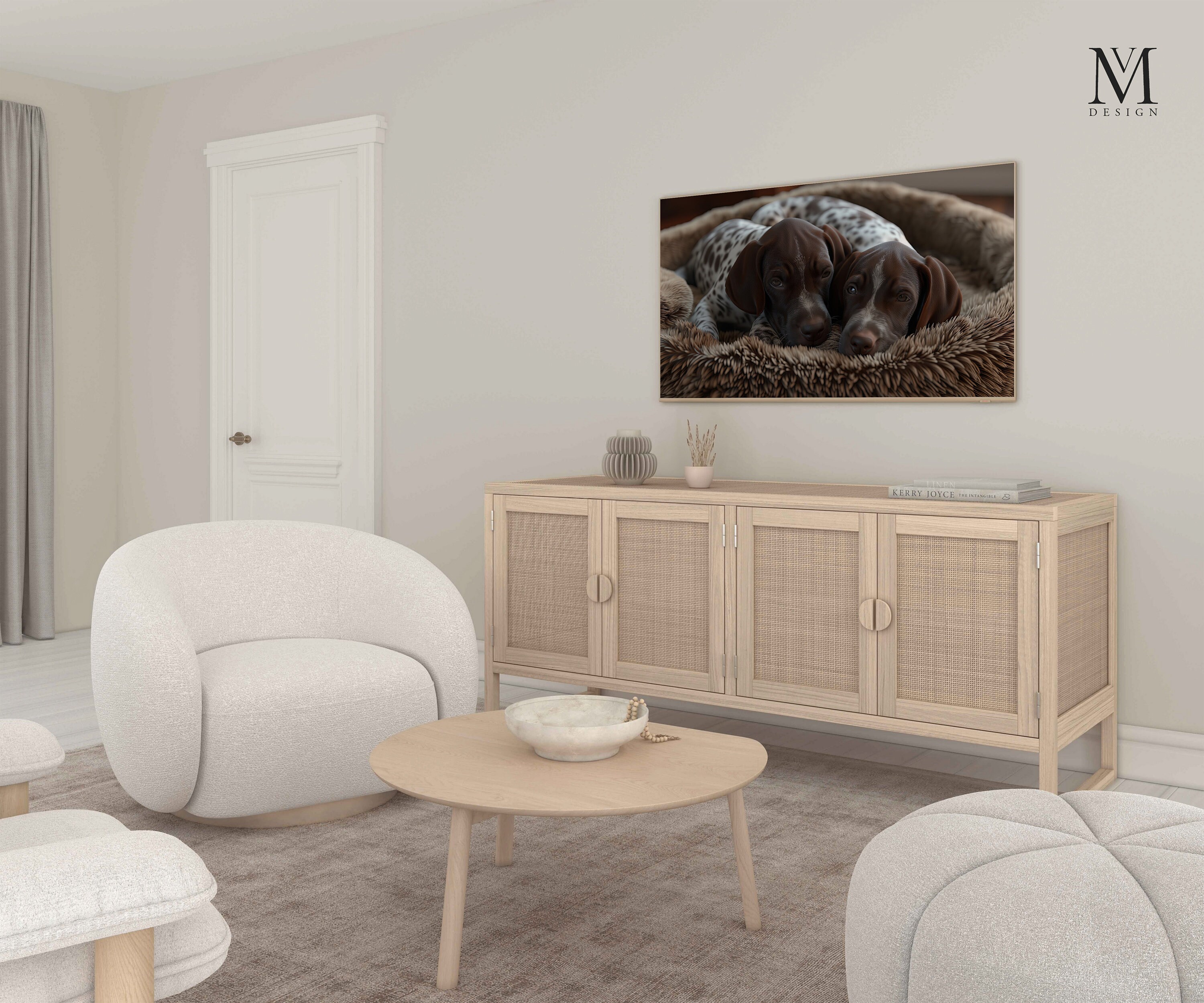 German Shorthaired Pointer Puppies 3D Art, Samsung Frame TV Compatible ...