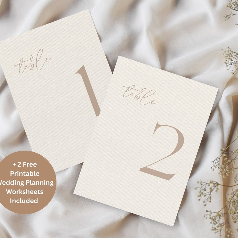Modern Table Numbers - Etsy