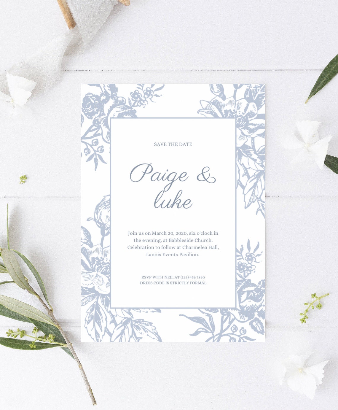 Wedding Invitation Template, Printable Wedding Invitation, Wedding ...