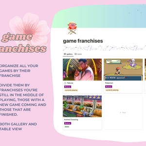 Notion Template Aesthetic Video Game Collection Tracker for Gamers ...