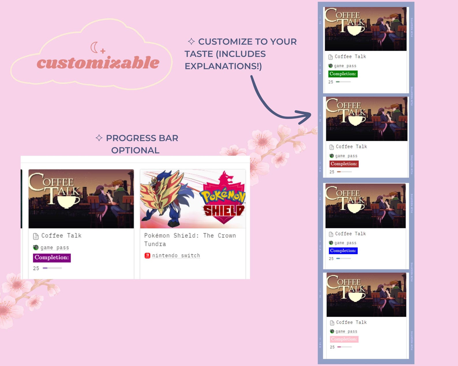 Notion Template Aesthetic Video Game Collection Tracker for Gamers ...