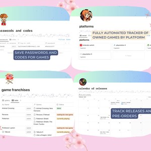 Notion Template Aesthetic Video Game Collection Tracker for Gamers ...