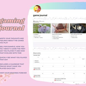 Notion Template Aesthetic Video Game Collection Tracker for Gamers ...