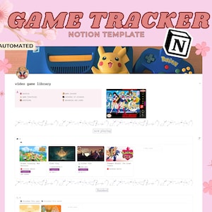 Gaming Tracker Notion Template - Etsy