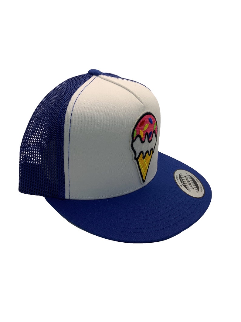Ice Cream Cone White Front Blue Mesh Back Adjustable Trucker Hat - Etsy