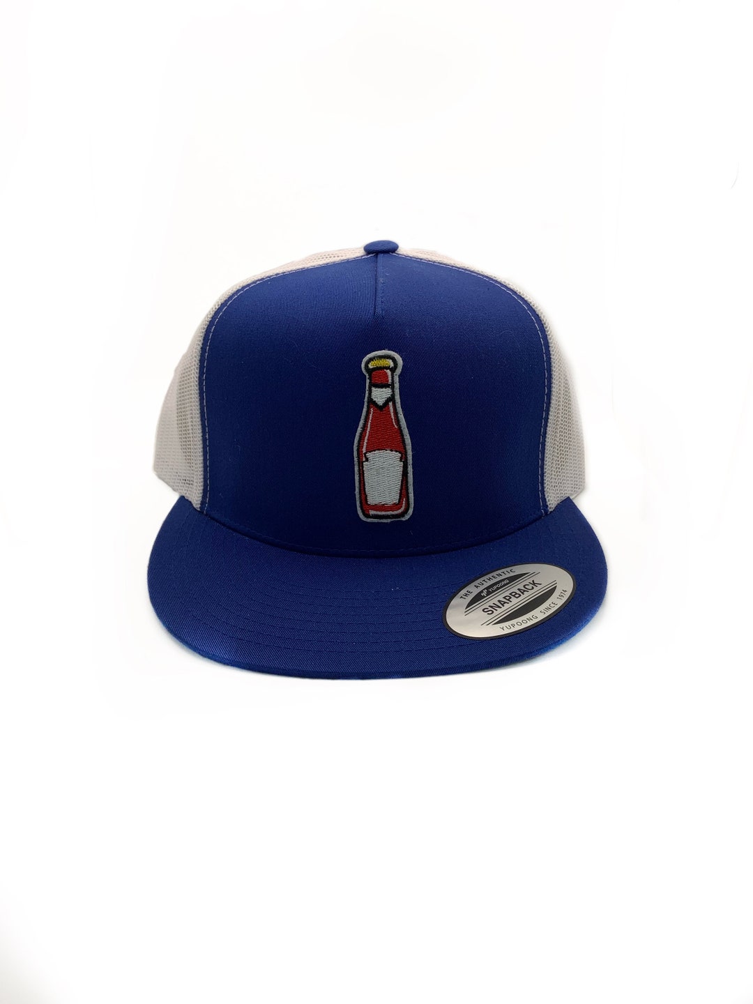 Ketchup Blue Front White Mesh Back Adjustable Trucker Hat - Etsy