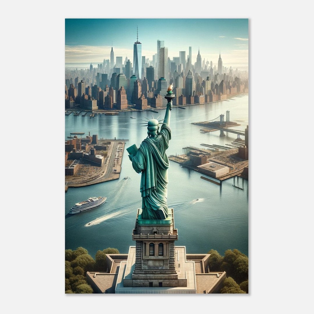 Statue of Liberty Ai-powered Custom Premium Wall Art - Etsy