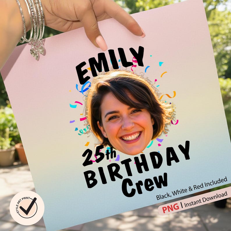 Custom Face Birthday PNG, Birthday Crew PNG, Personalized Birthday ...
