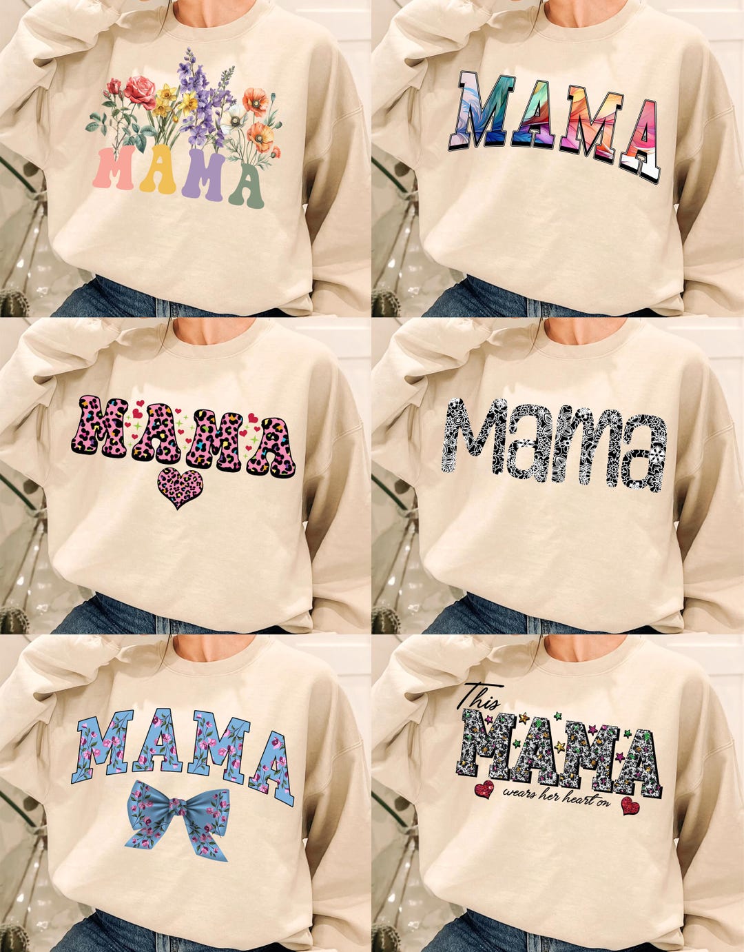 6 Mama Png Patterns, Mama Written Png Pattern, Floral Mama Pattern ...