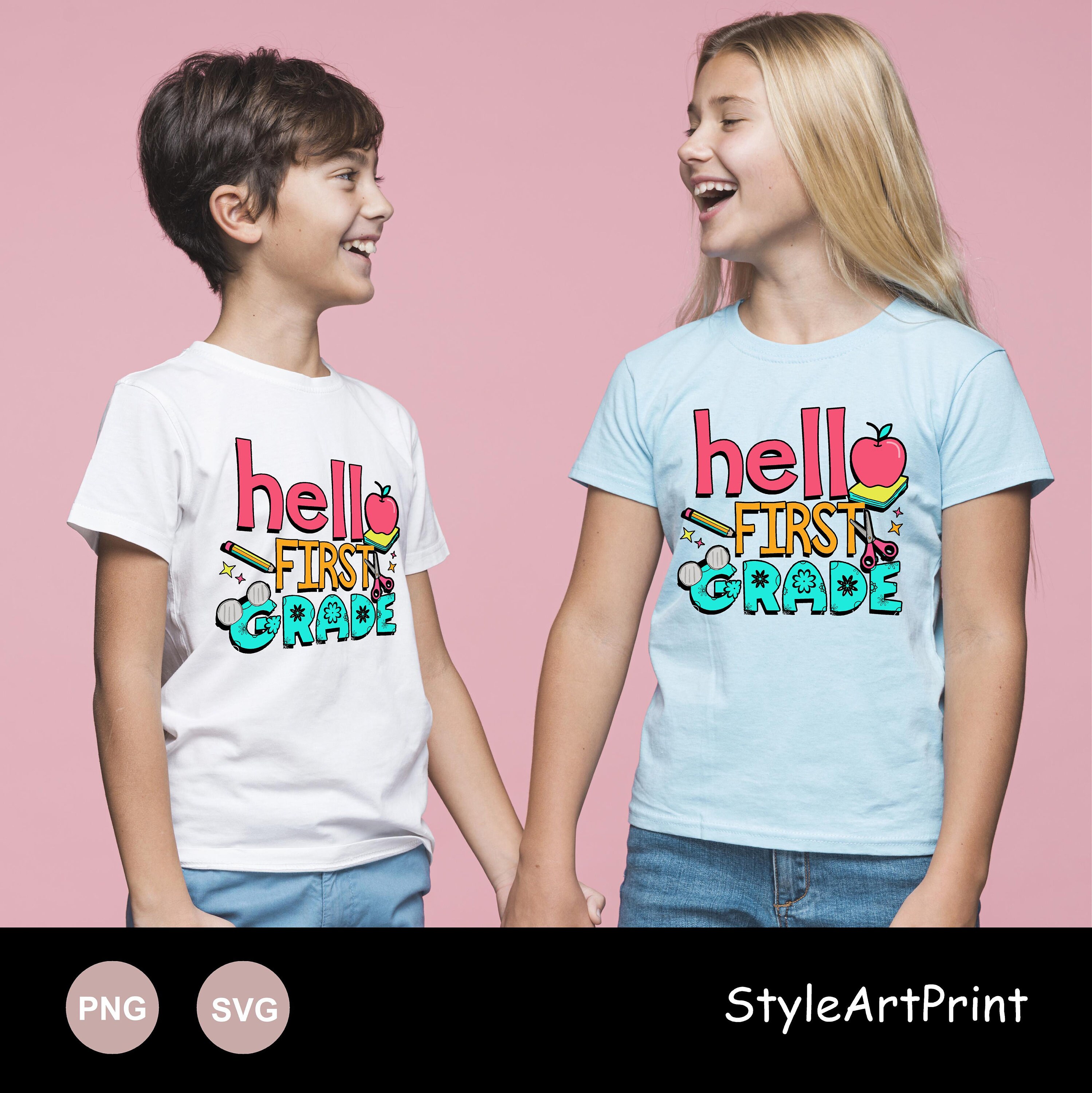 Hello First Grade Svg, First Grade Svg, 1st Grade Svg, 1st Day of ...