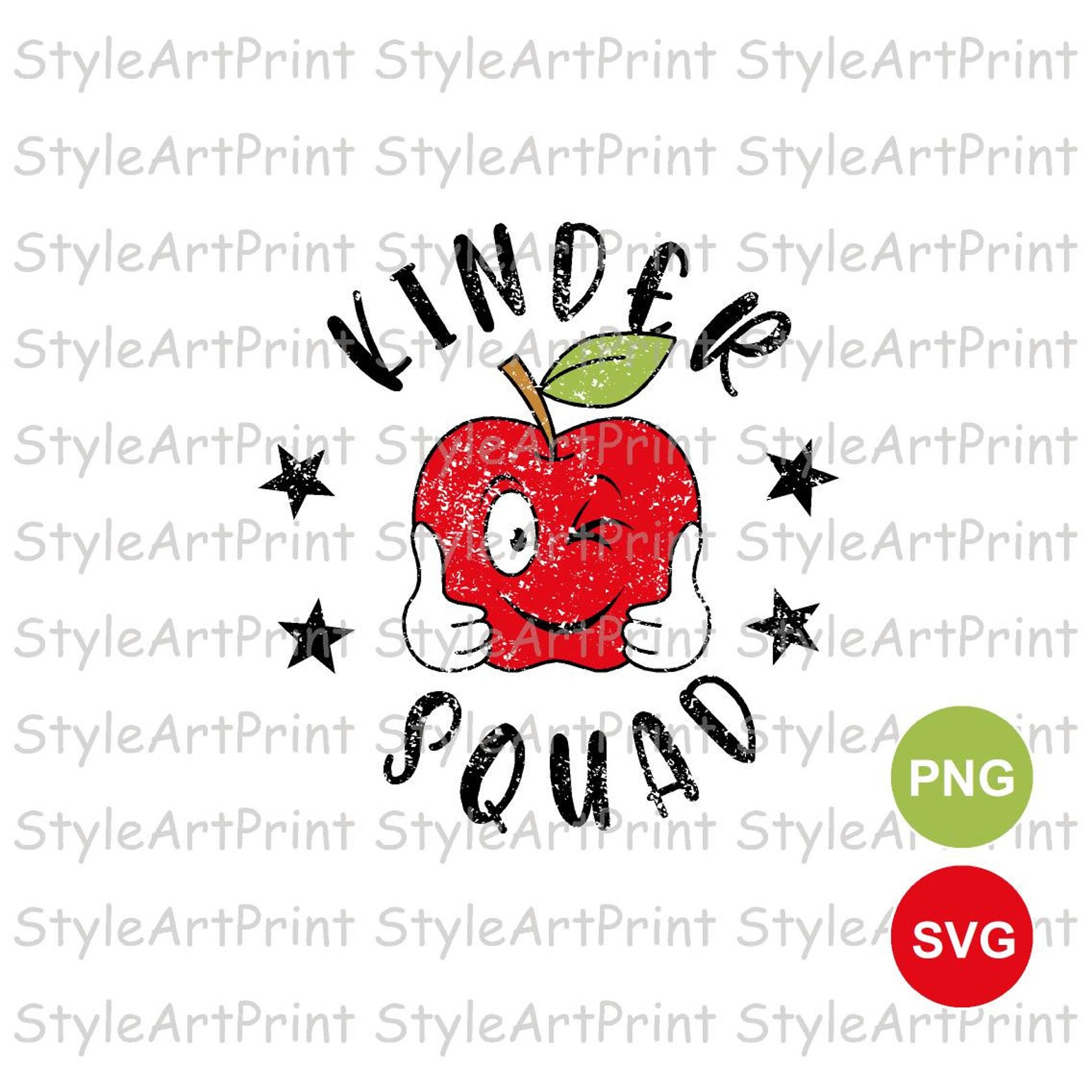 Kinder Squad PNG and SVG, Back to School Design, Sublimation Designs ...