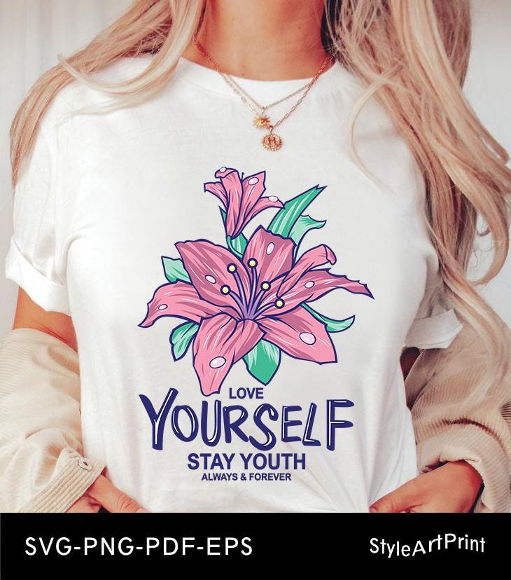 T-shirt Svg Png Pdf Eps Pack, Original Flower Landscape T-shirt Design ...