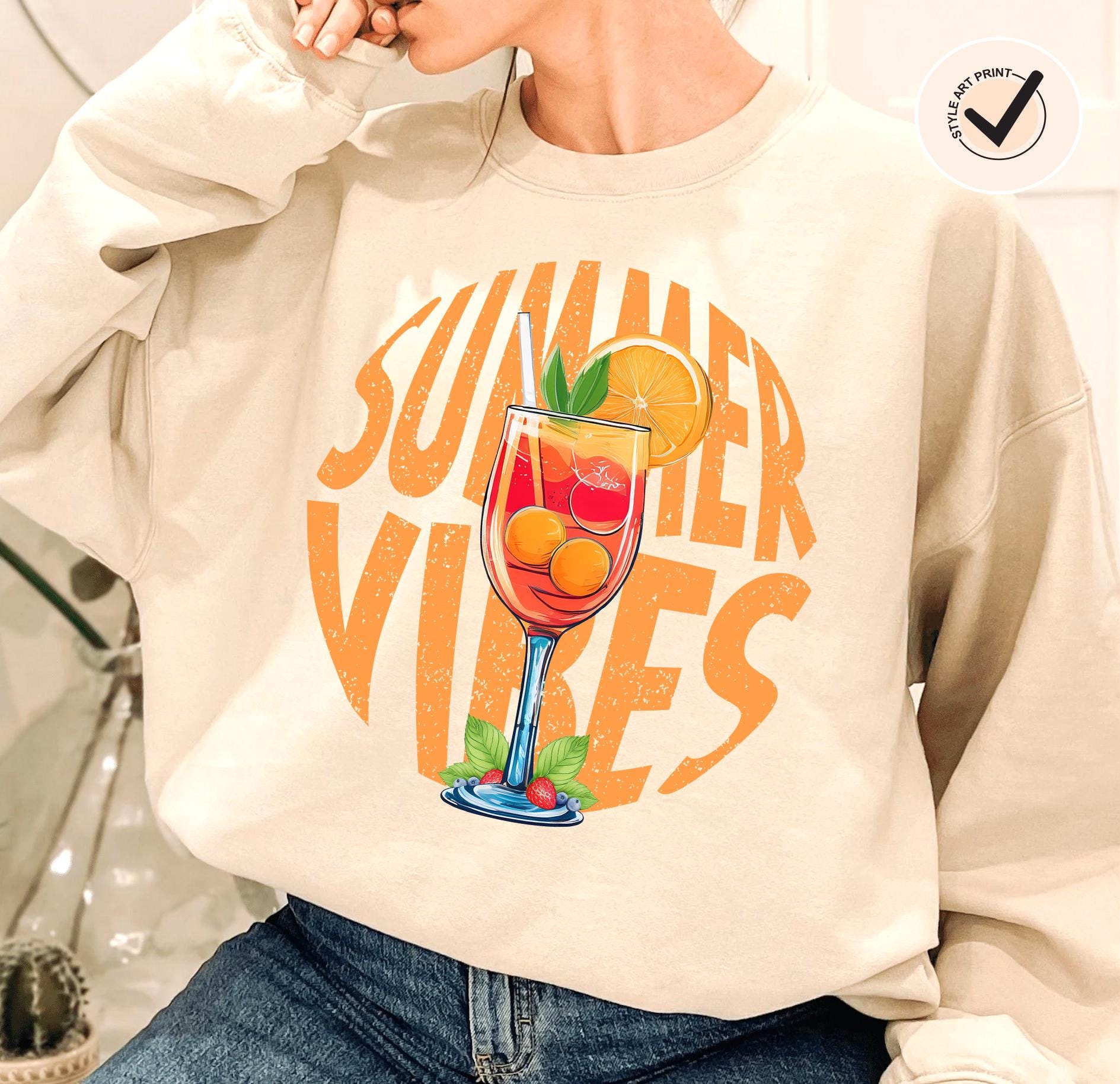 Summer Vibes Fruit Cocktail PNG: Sublimation Design (digital Download ...