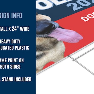 Custom Dog Political Sign | Dog Yard Sign | Custom Dog for President ...