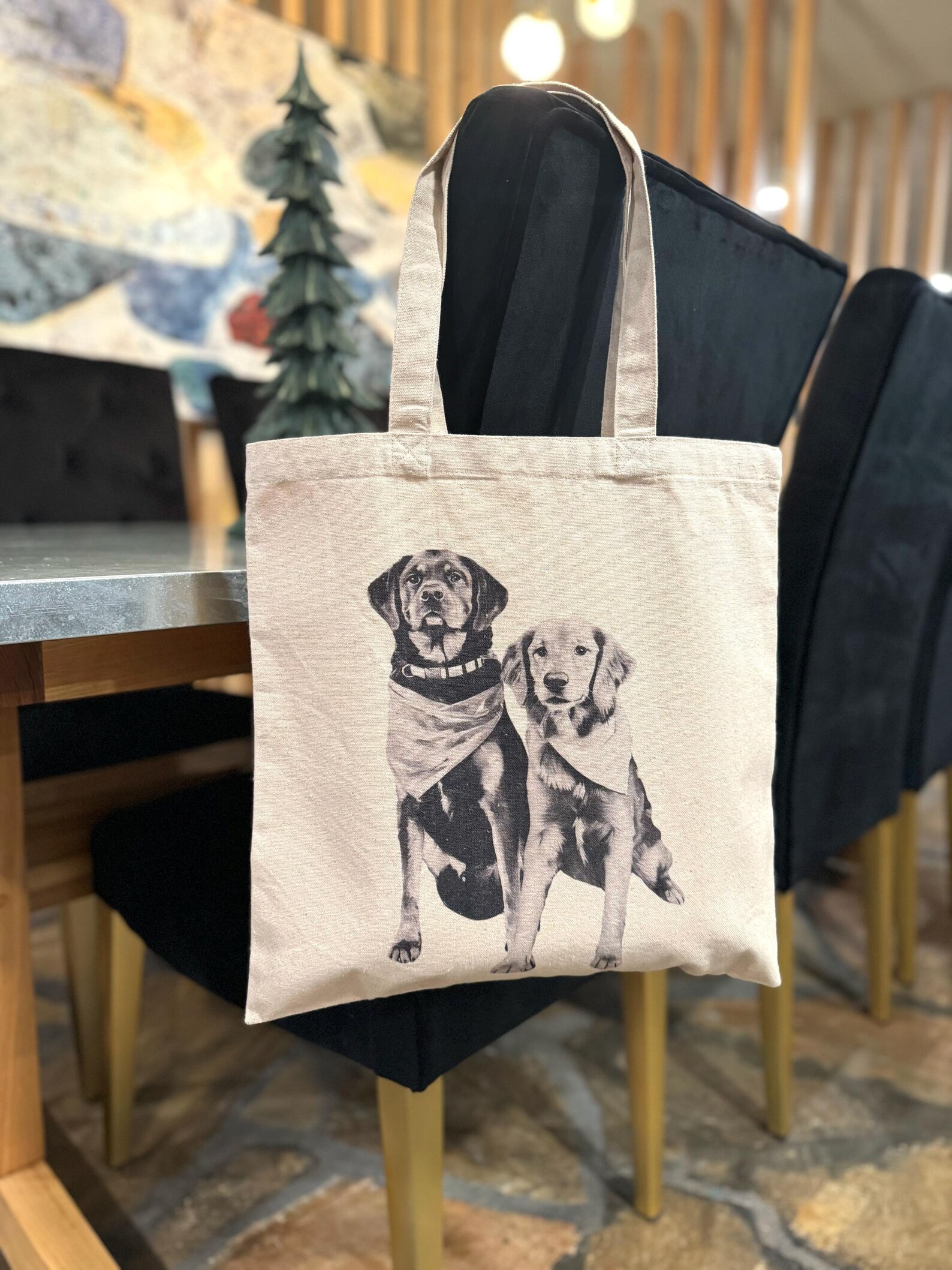 Personalized Pet Photo Tote Bag | Custom Dog & Cat Travel Bag - Etsy