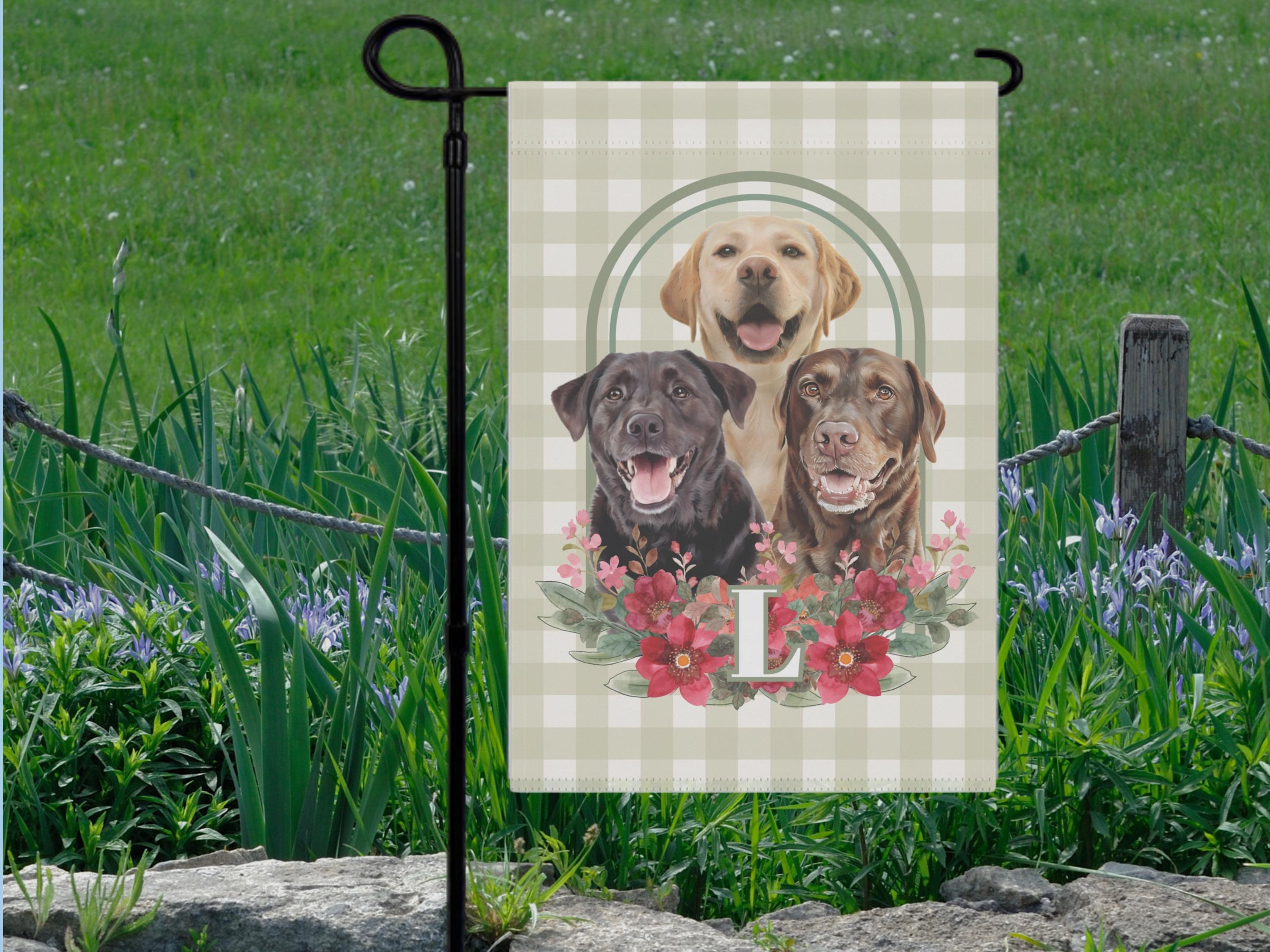 Custom Pet Photo Garden Flag: Monogram Dog or Cat Flag - Etsy