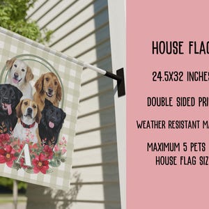 Custom Pet Photo Garden Flag: Monogram Dog or Cat Flag - Etsy
