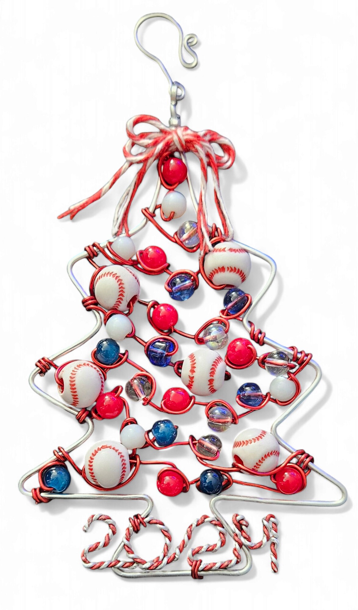Handmade Baseball Team Style Wire Tree Ornament - Etsy