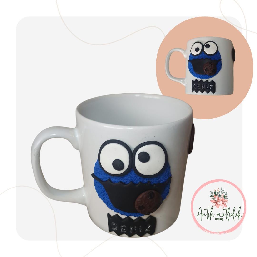 Cookie Monster Mug With Handle - Etsy