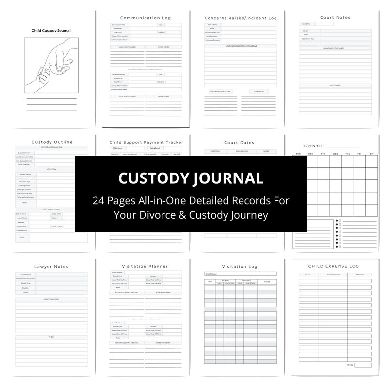 Custody Journal - Etsy