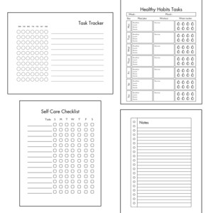 Task Tracker Planner, Daily Tasks Checklist, Weekly Cleaning Log ...