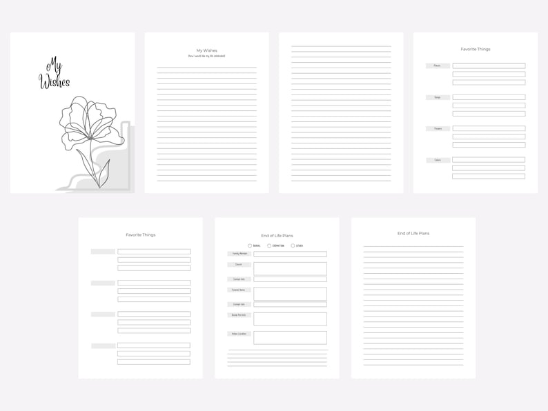 End of Life Planner Printable, Legacy Planning, 49 Page Guide (PDF) - Etsy