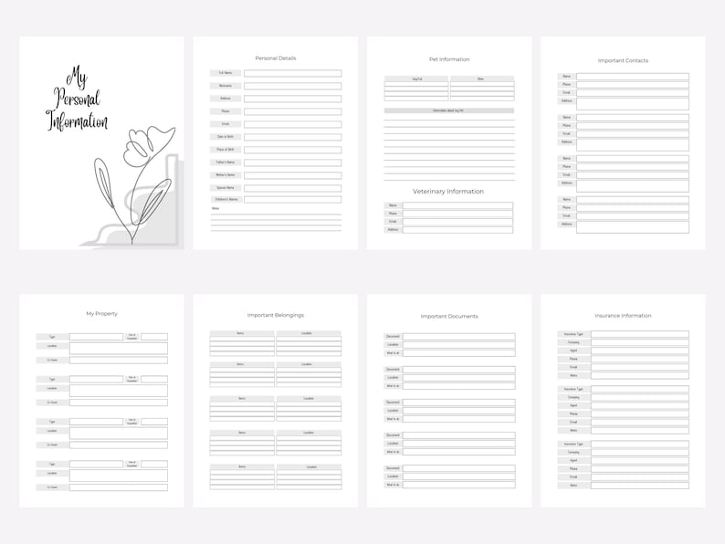 End of Life Planner Printable, Legacy Planning, 49 Page Guide (PDF) - Etsy