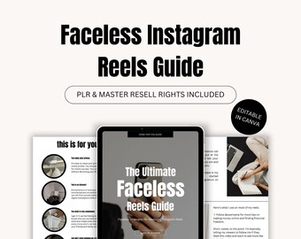 Faceless Instagram Reels Guide With MRR master Resell Rights - Etsy