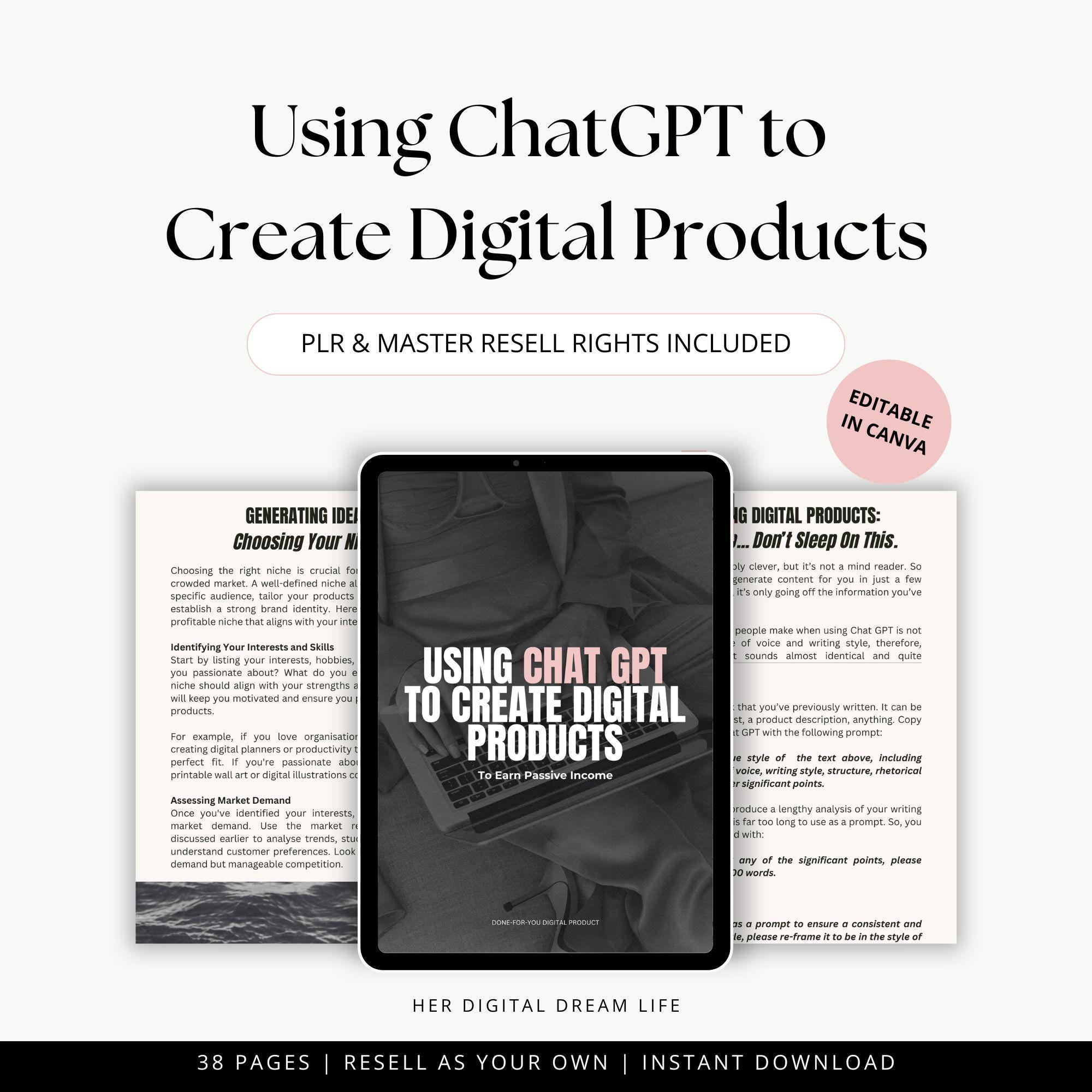 How to Use Chatgpt to Create Digital Products With Master Resell Rights ...
