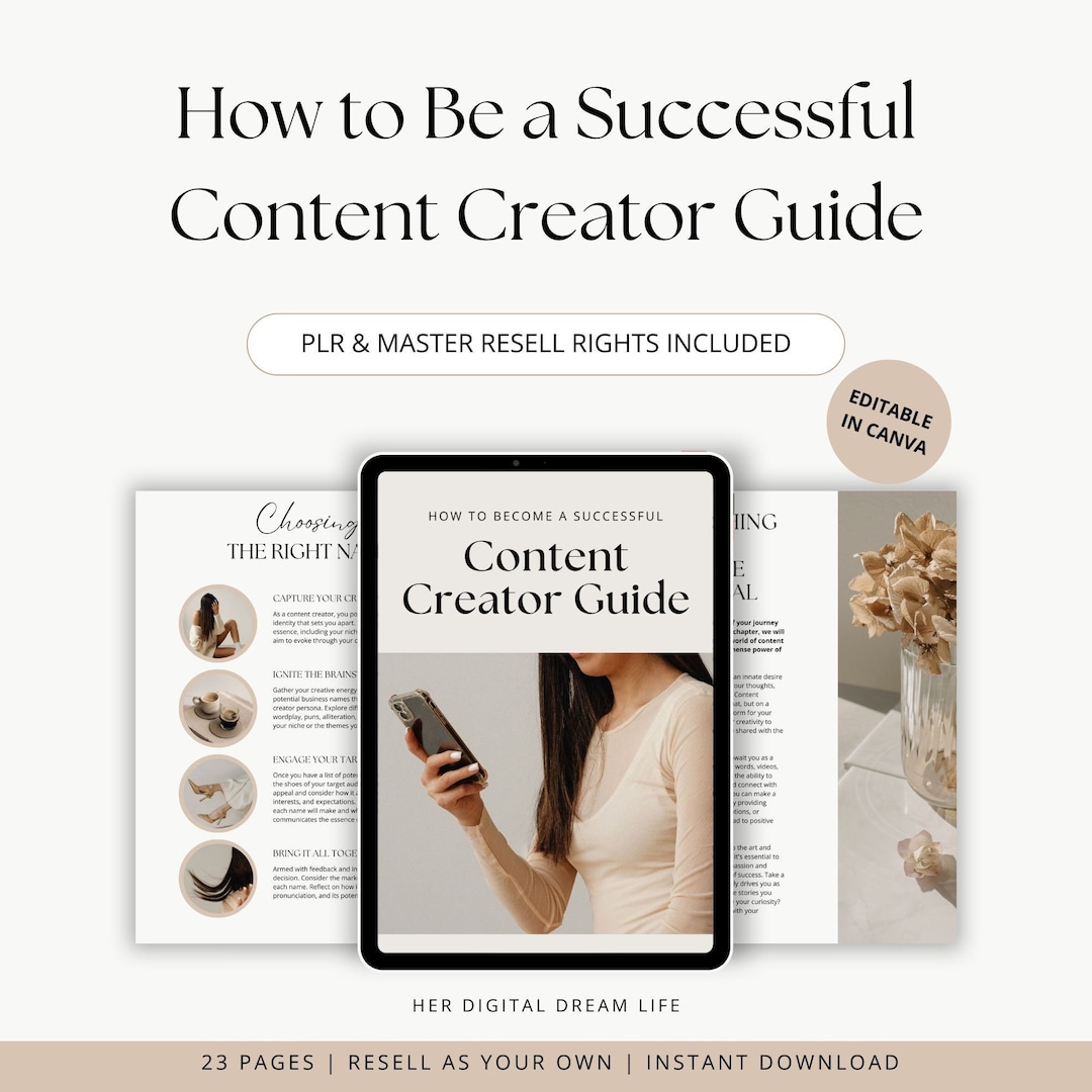 Beginners Guide to Becoming a Content Creator With Master Resell Rights ...