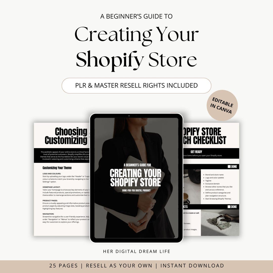 Creating Your Shopify Store Guide With Master Resell Rights (MRR) and ...