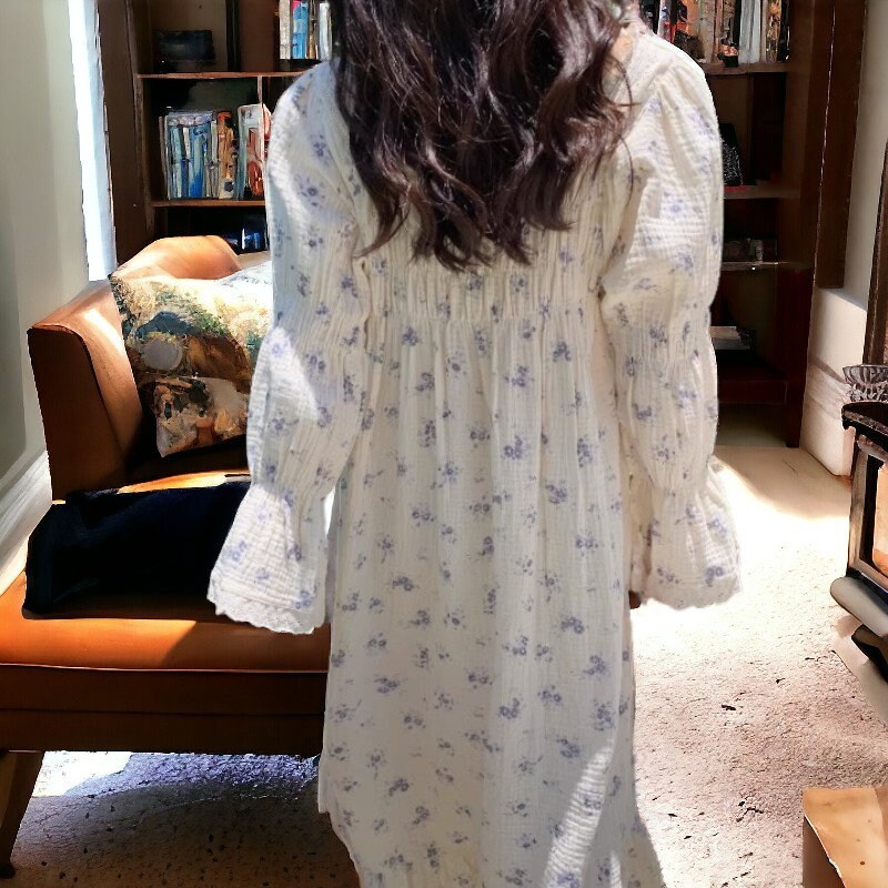 Long Floral Victorian Nightgowns,vintage Outlander Nightwear,autumn and ...