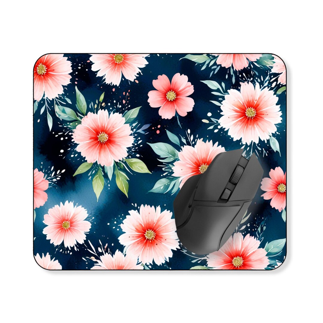 Floral Mouse Mat Watercolour Flower Desk Mat Aesthetic Office Décor ...