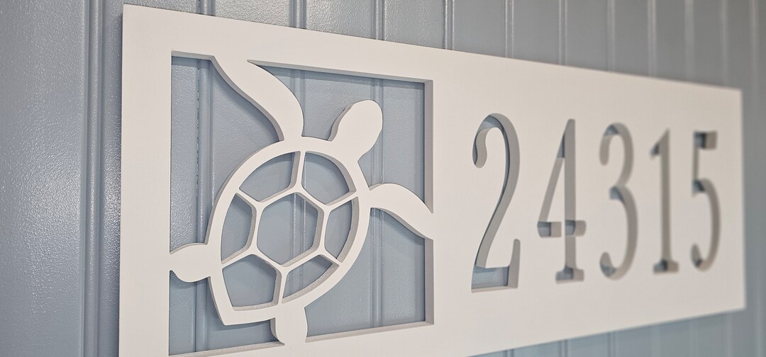 Custom Sea Turtle Address Sign in Several Sizes & Colors. Made From 100 ...