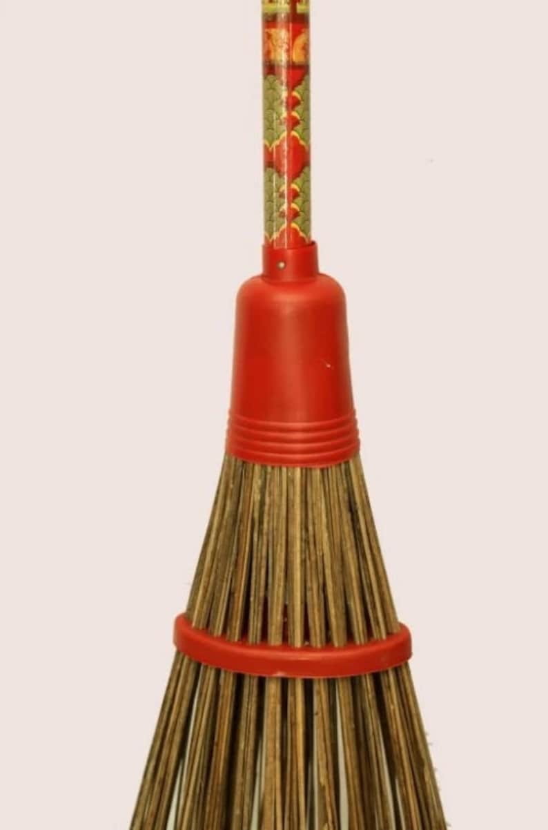 Bamboo Stick Tall Broom Coconut or Solid Wood Handle Asian Long Coconut ...