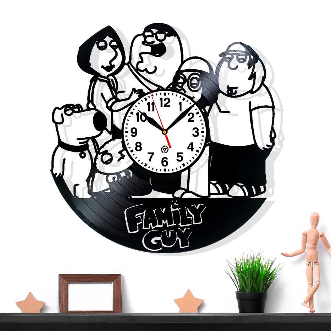 Vinyl Wall Clock Quirky Cartoon Decor for Fans - Etsy