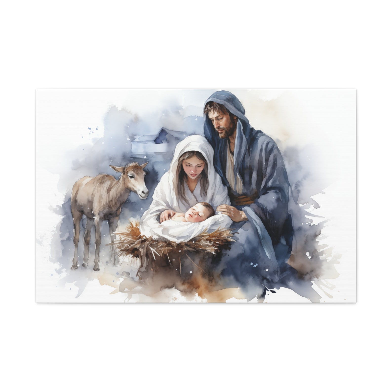 The Nativity Canvas Gallery Wrap – Christian Wall Art | the King is ...