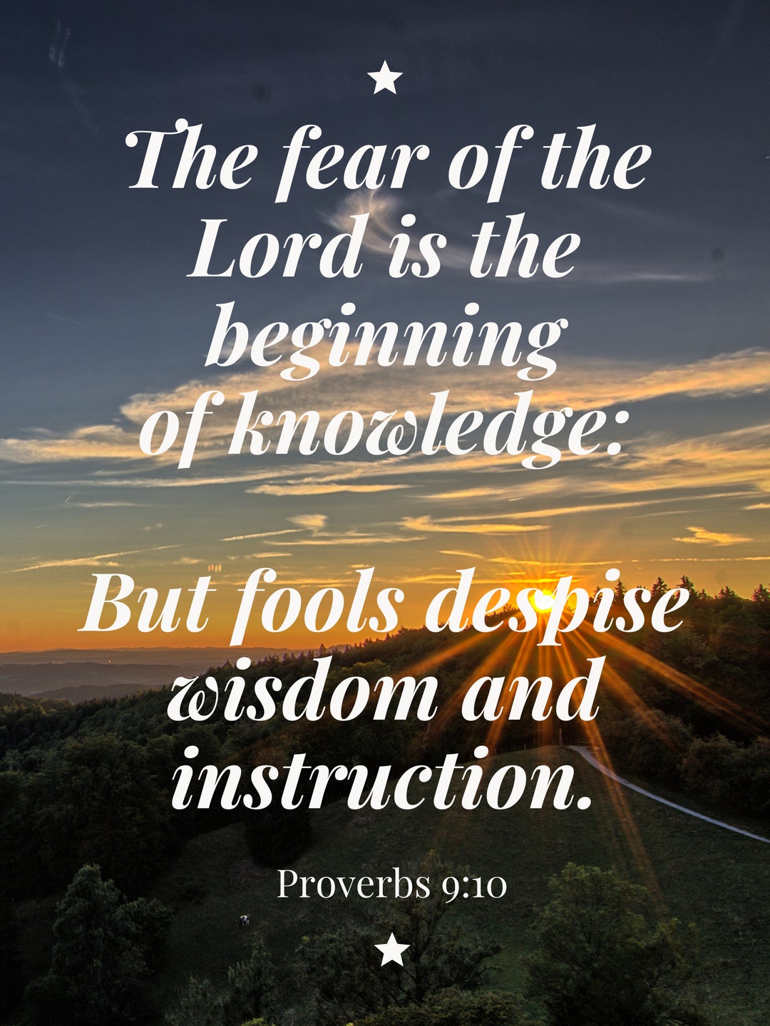 Proverbs 9:10 the Fear of the Lord... Inspirational Digital Art, Range ...